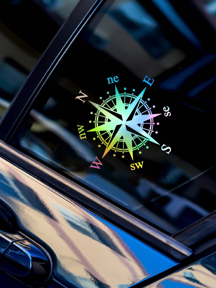 S-Multicolor 1PC Car Decoration Stickers Compass Graphics Decal Car ...