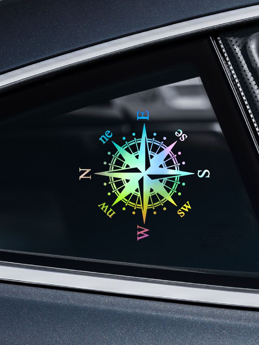 S-Multicolor 1PC Car Decoration Stickers Compass Graphics Decal Car ...