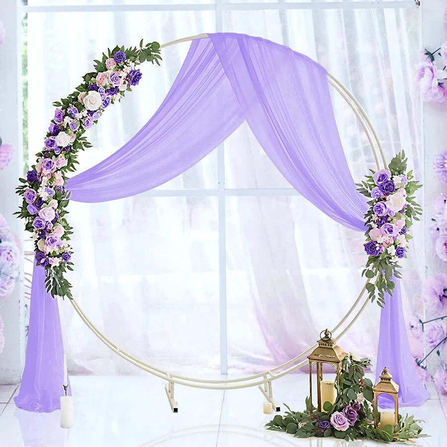 Wedding Arch Curtain Backdrop Wall Thin Sheer Fabric For Swagging ...
