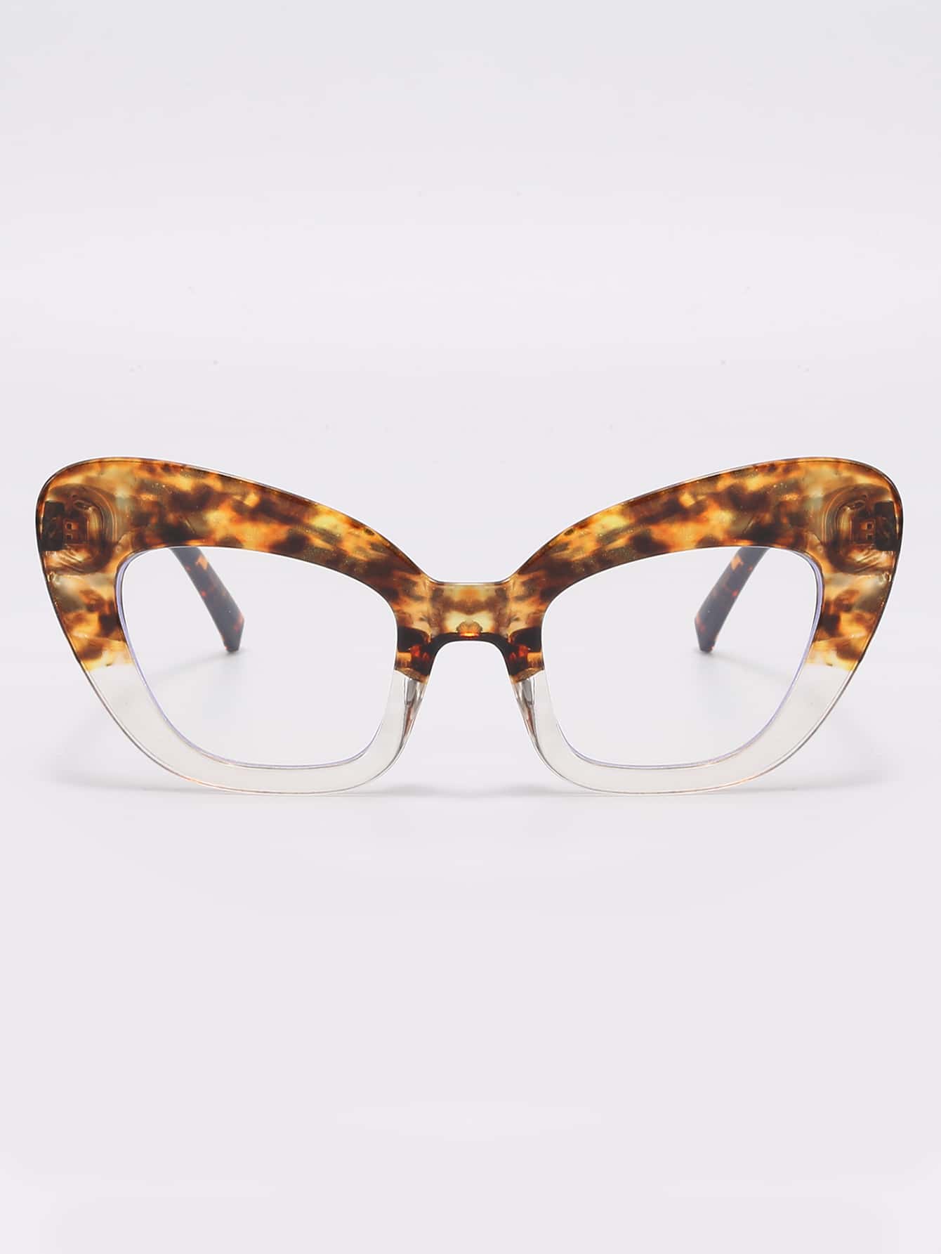 2023 New Retro Cats Eye Tortoise Shell Glasses Frame Concave Shape Popular European And