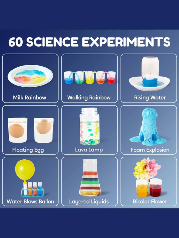 Klever Kits Science Lab Kit for Kids 60 Science Experiment Kit with Lab ...