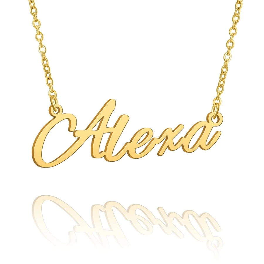 Stainless Steel Alexa -color English Name Letter Necklace, Suitable For ...