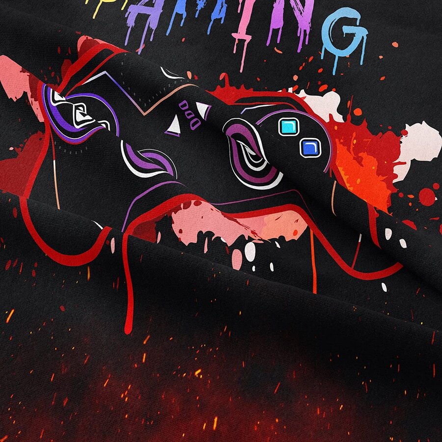 Gaming Comforter Set For Boys, Black Camouflage Gamer Bedding Sets For ...