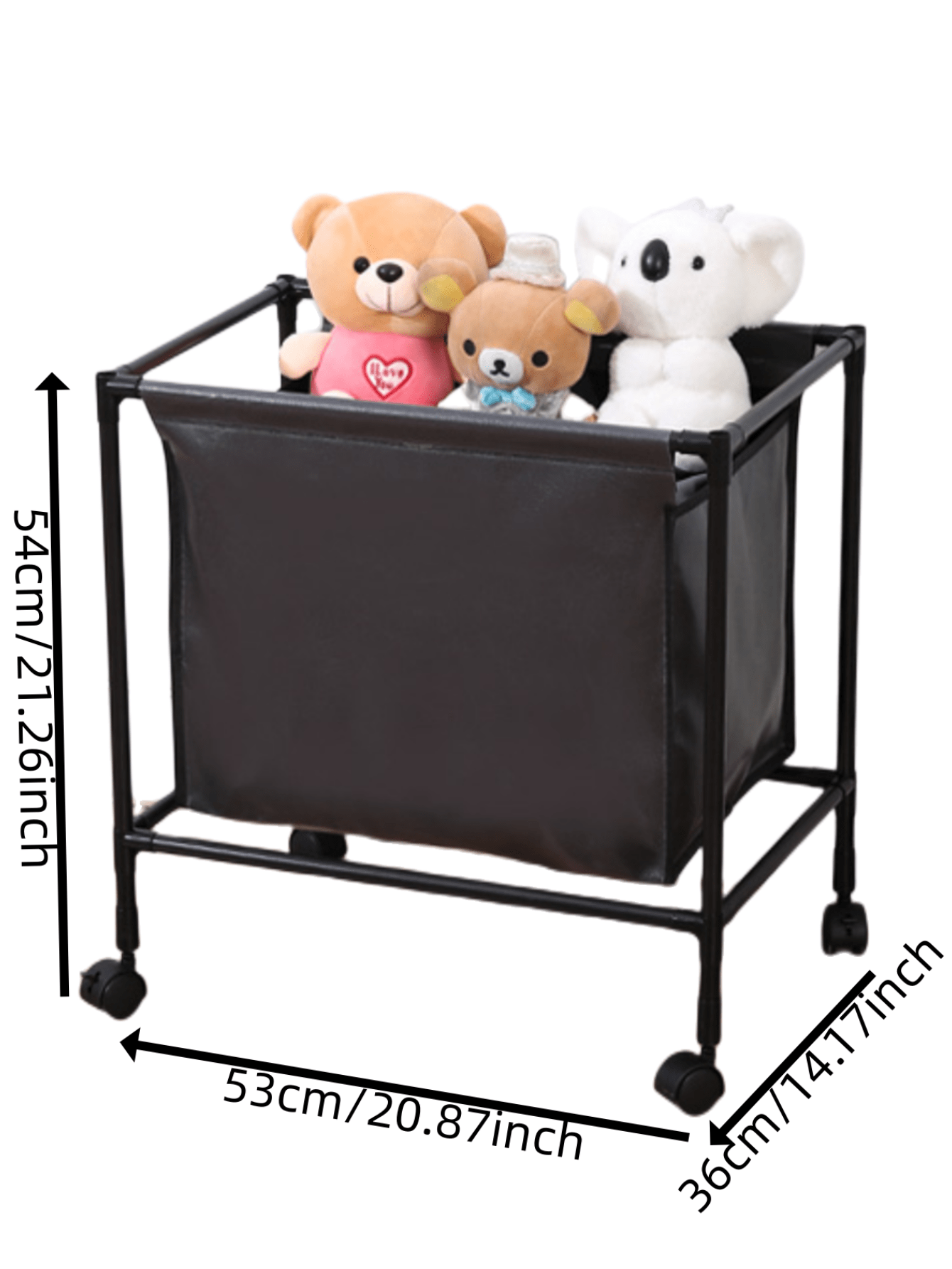 1pc Foldable Laundry Basket With Wheels, Easy To Transport, Suitable ...