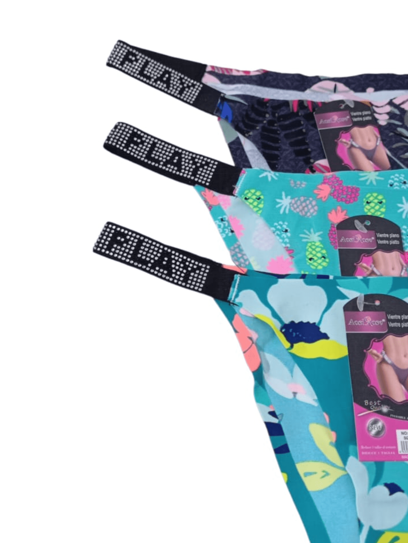 3 Piezas Braga Bikini Lenceria Calzon Diseño Sexi Ropa Interior con ...