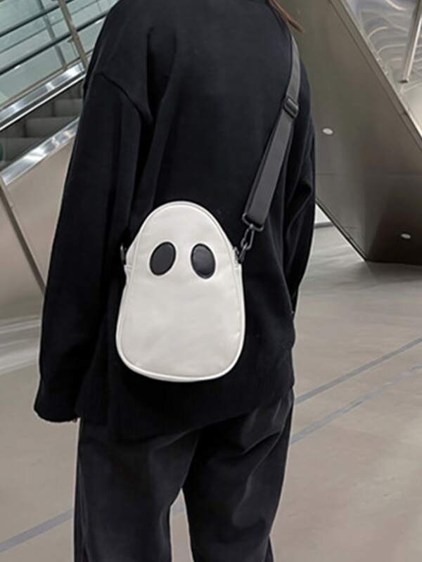 Mini Cute Ghost Design Purse, Women'S Pu Crossbody Bag, Shoulder Bag ...