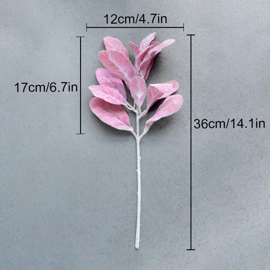 Artificial Flower Plants Flocking Lagotis Rabbit Ear Shaped Leaves DIY ...