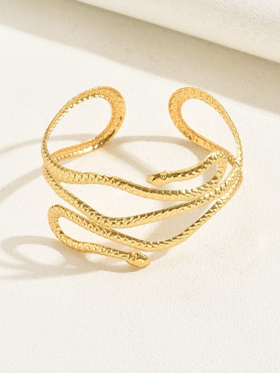 1 ชิ้น Chic Serpentine โลหะ Armlet สำหรับผู้หญิงเหมาะสำหรับงานปาร์ตี้ ...