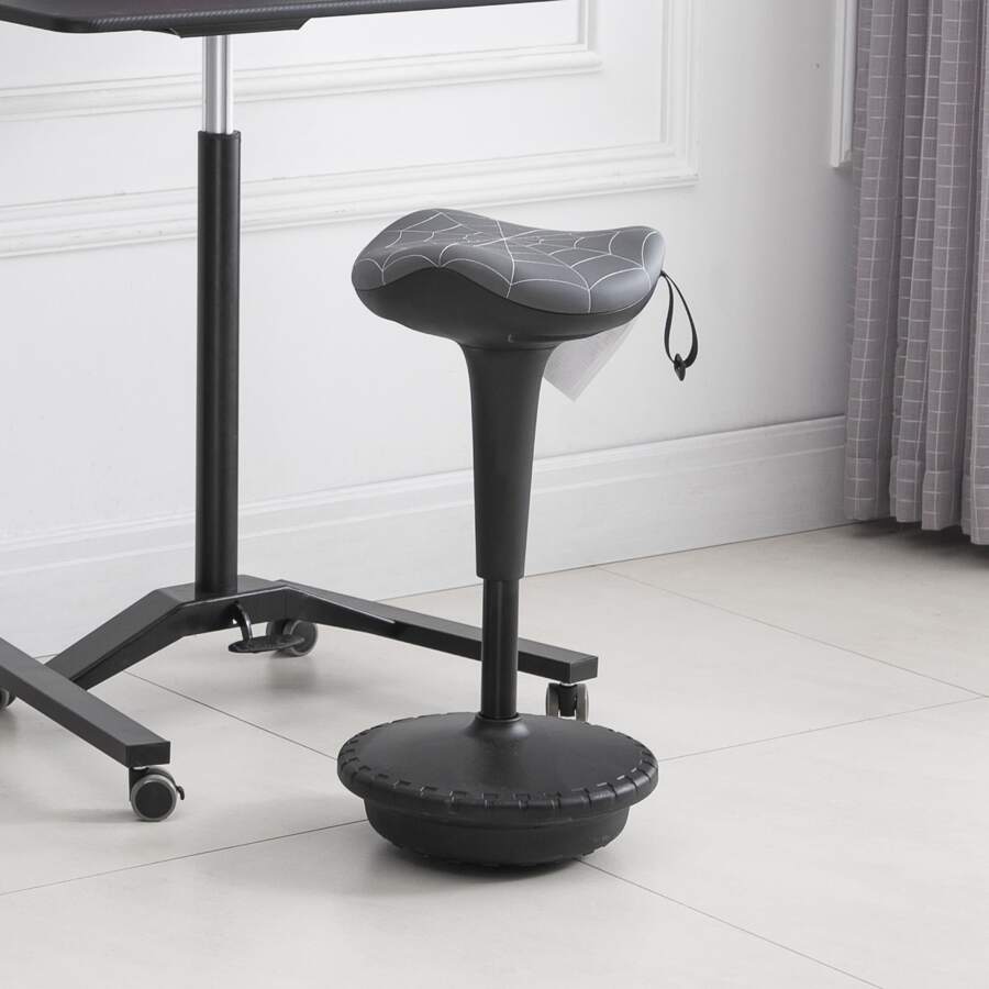 Vinsetto Lift Wobble Stool Standing Chair with 360° Swivel, Tilting ...