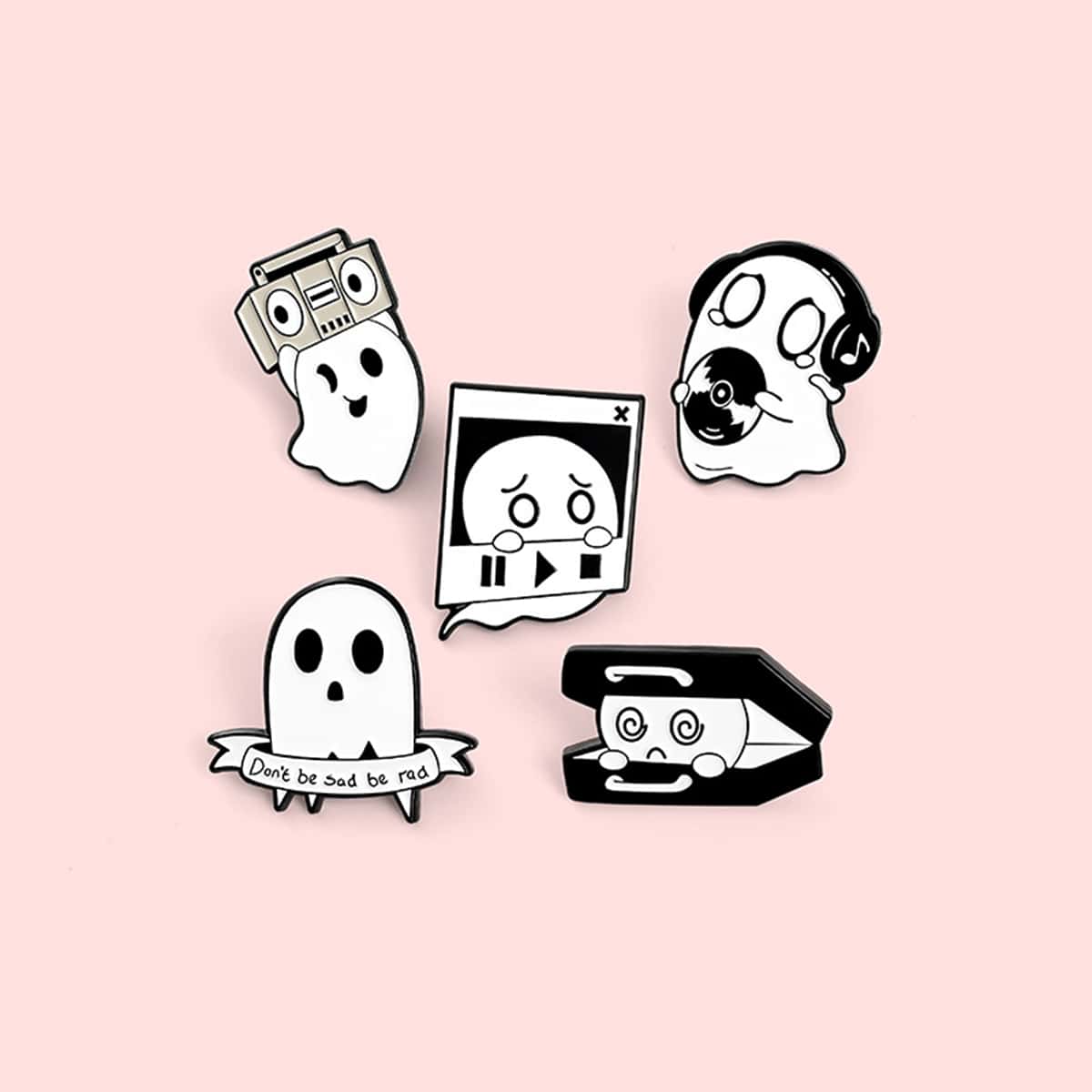 Simple Cartoon Creative Cute Ghost Series Brooches, Personalized ...