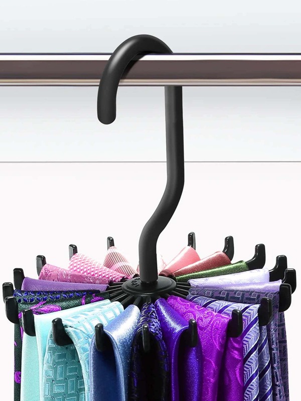 1pc New Plastic Creative Multi-functional Tie Rack, 360 Degree ...