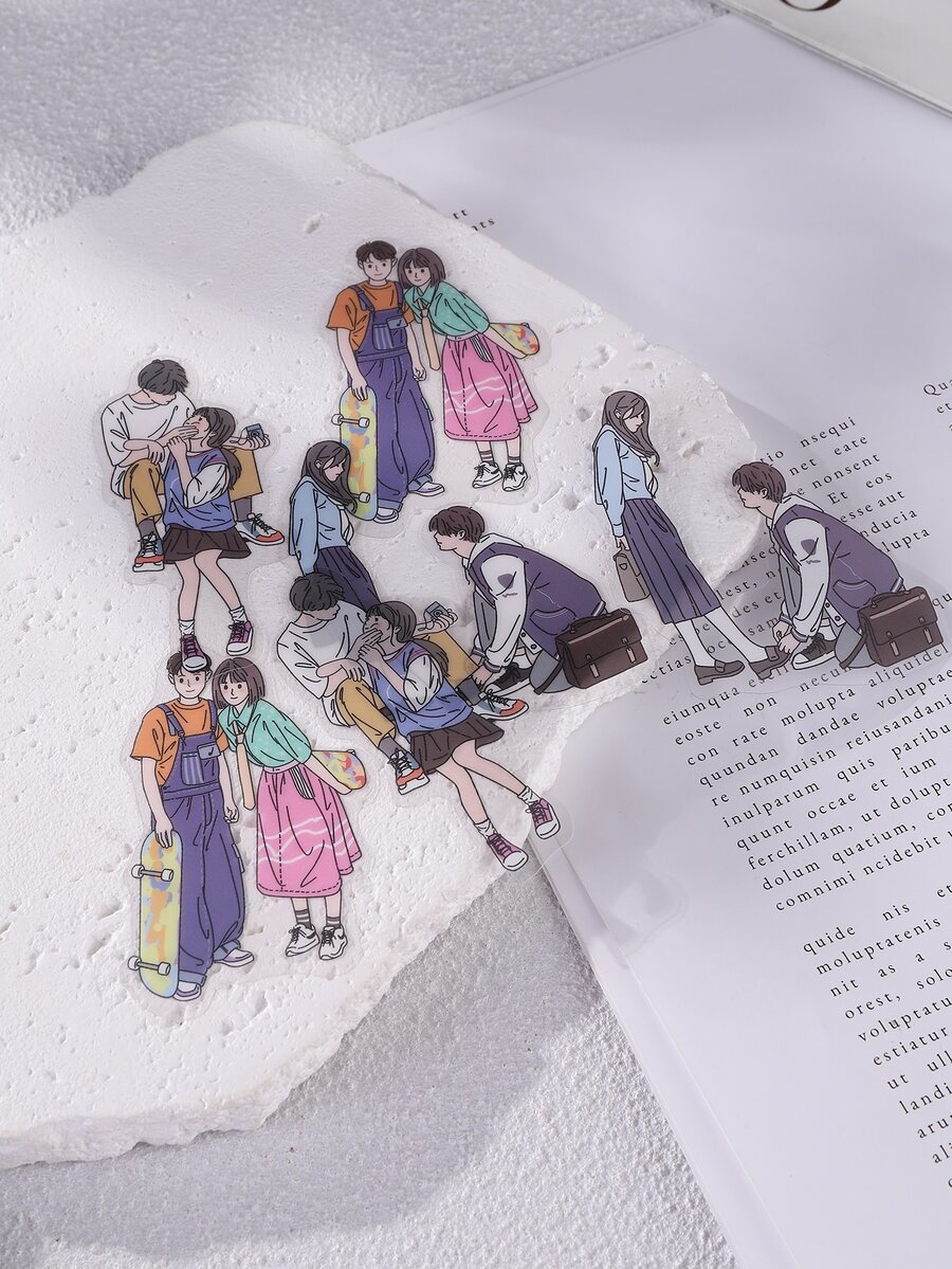 20pcs/pack Couple Dress Up Characters Sticker For Journaling, Diy ...