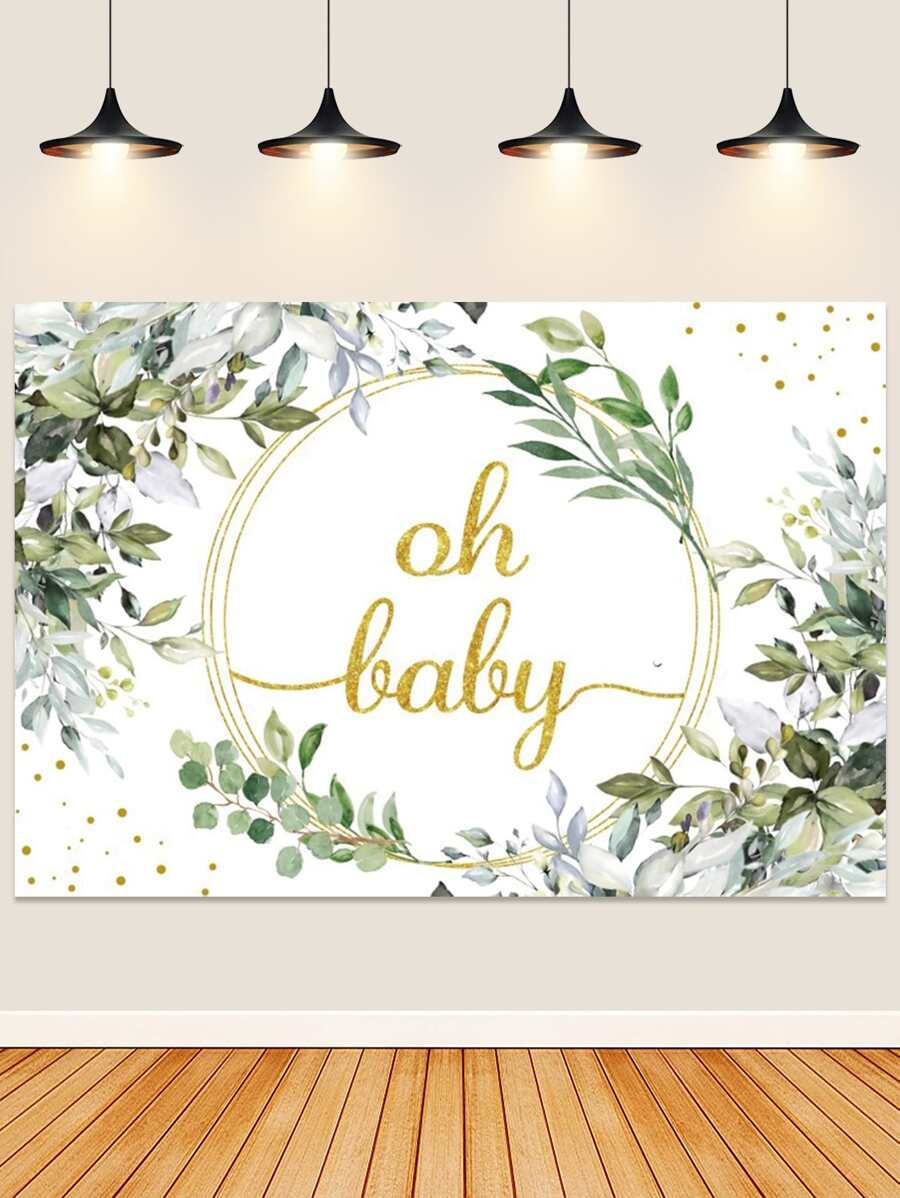 1pc Forest Themed Backdrop Polyester Fabric Banner For Baby Birthday ...