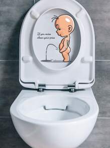 1/2/3pcs Cute Cartoon PVC Toddlers' Toilet Lid Cover Stickers ...