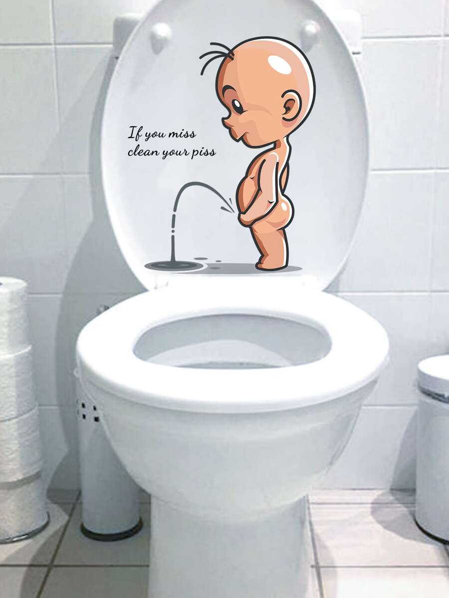 1/2/3pcs Cute Cartoon PVC Toddlers' Toilet Lid Cover Stickers ...