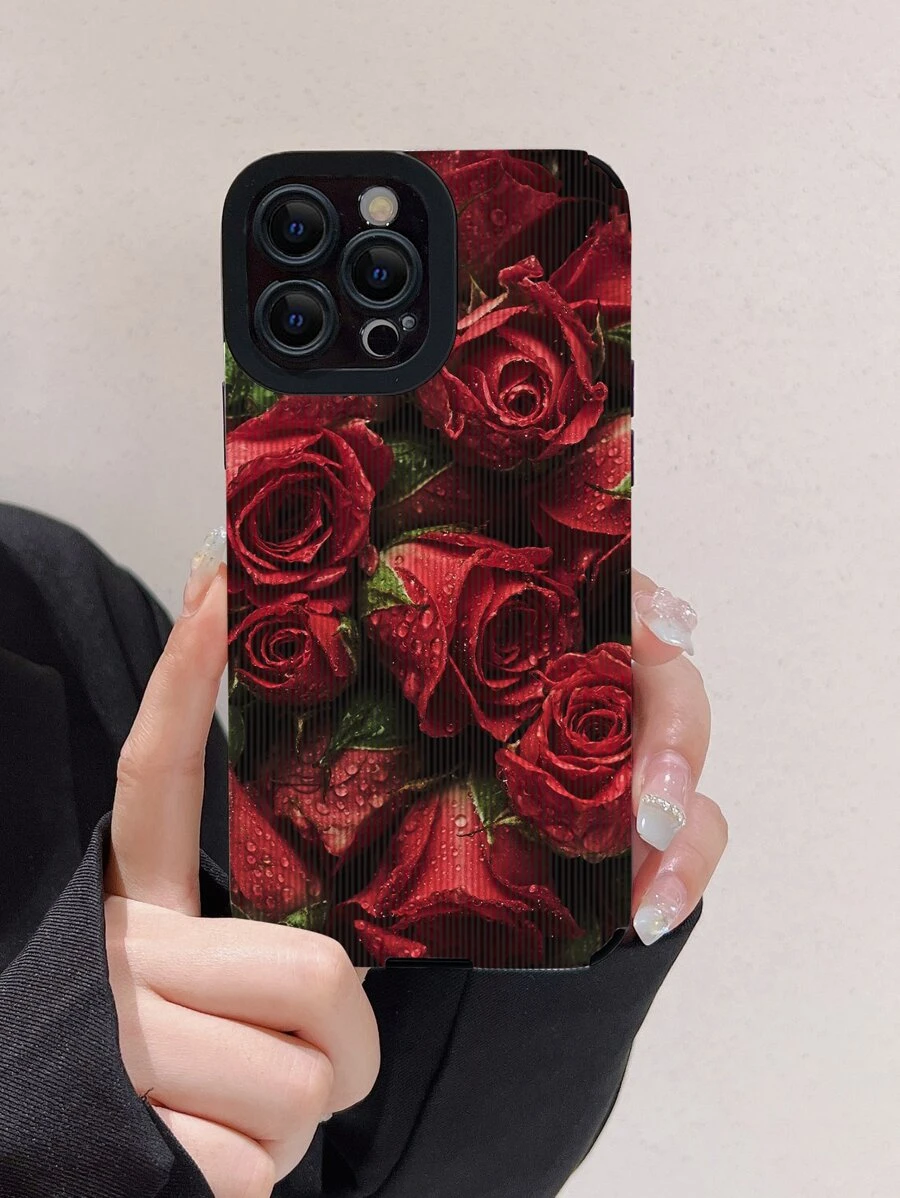 Rose Pattern Phone Case | SHEIN USA