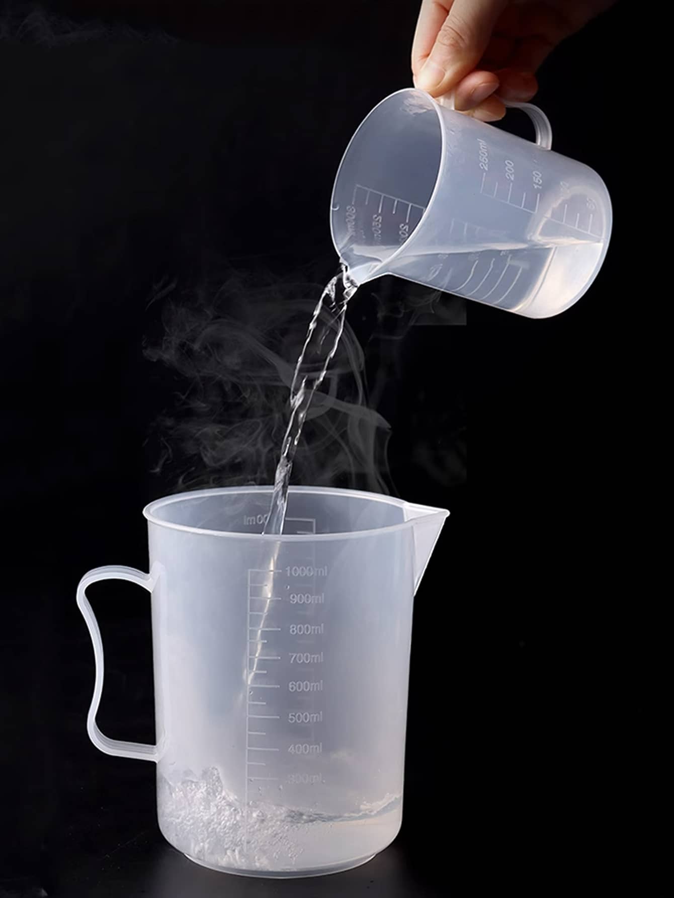 250+1000+2000ML Transparent Plastic Graduated Measuring Cup For Baking ...