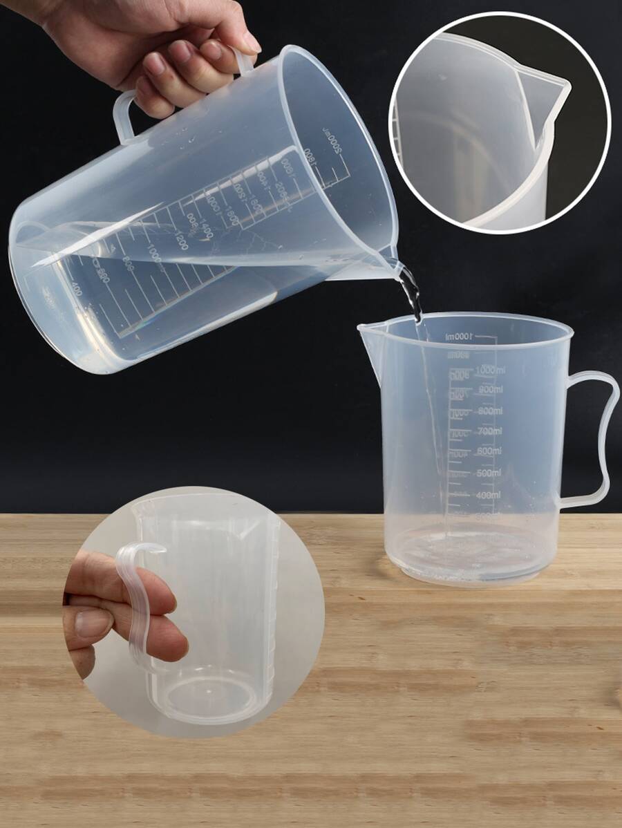 250+1000+2000ML Transparent Plastic Graduated Measuring Cup For Baking ...