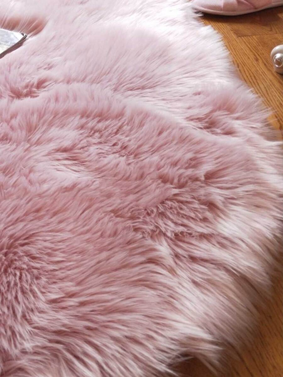 Soft Faux Fur Rug Cute Pink Interior Decoration Fluffy Area Rug Machine ...