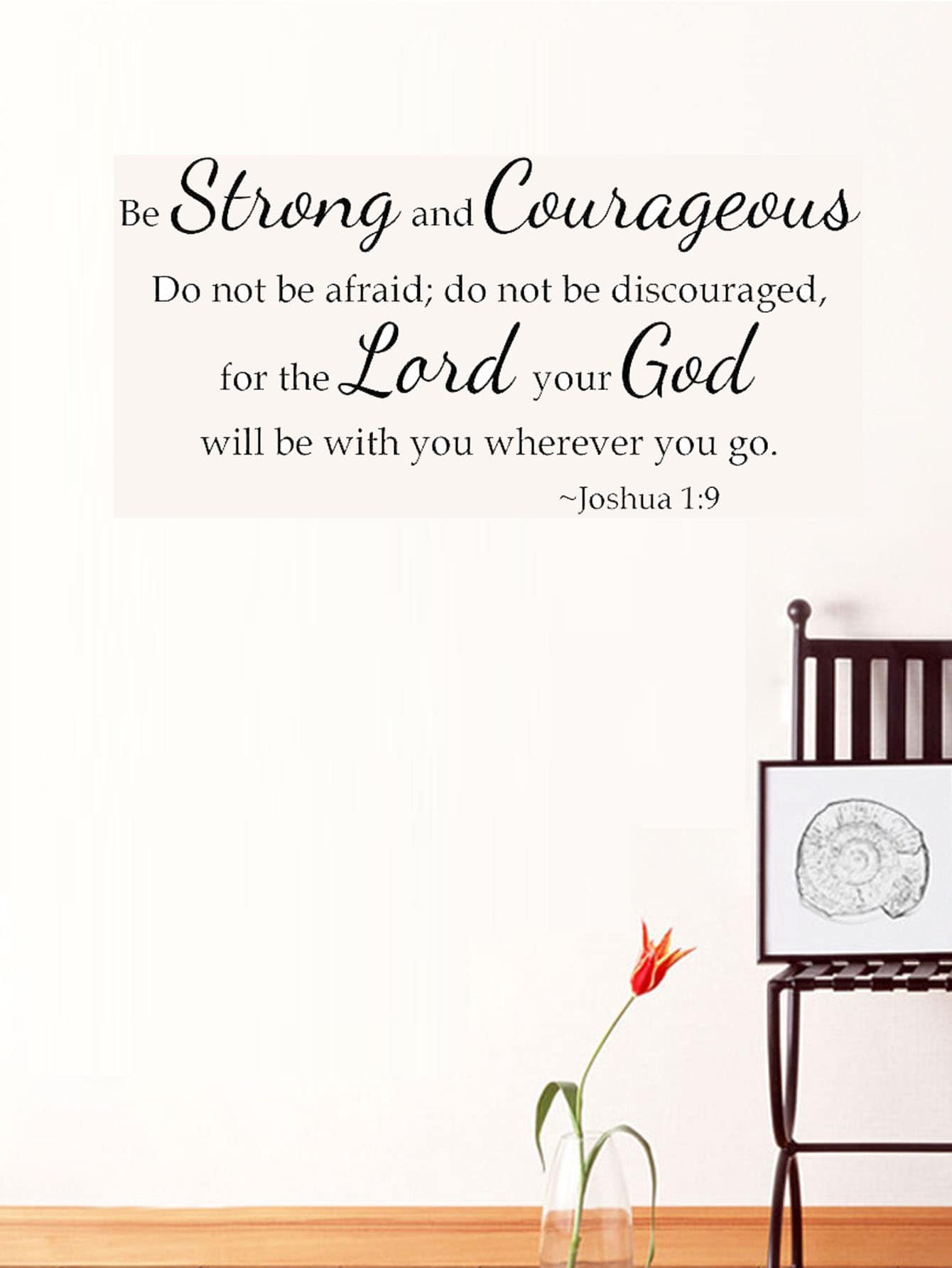 1pc Removable Wall Sticker With English Motivational Quote 'be Strong ...