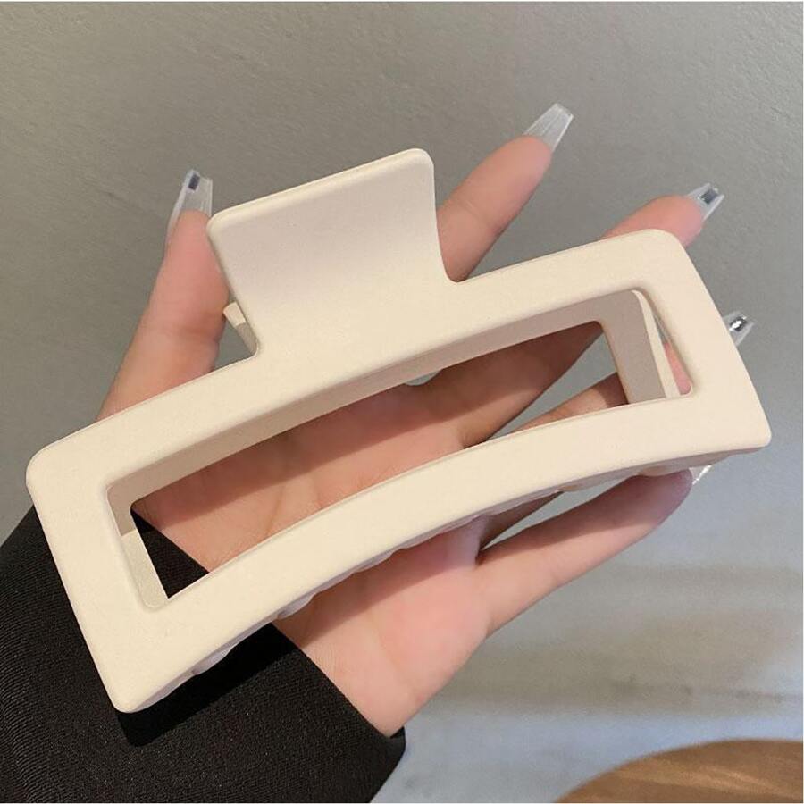 Solid Color Xl Hair Claw Clip With Matte Surface And Shark Shaped ...
