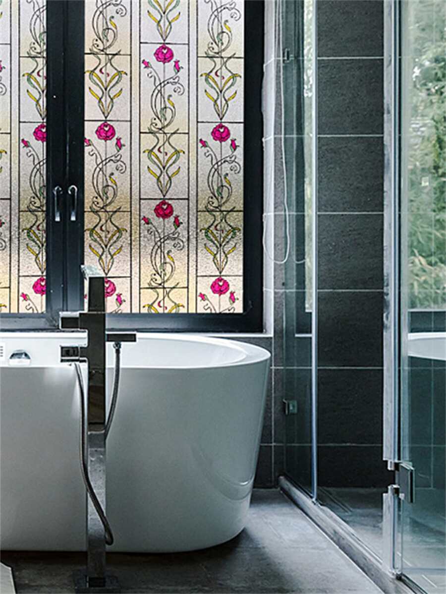 1 Roll Frosted Glass Decoration Window Film, Electrostatic Self ...