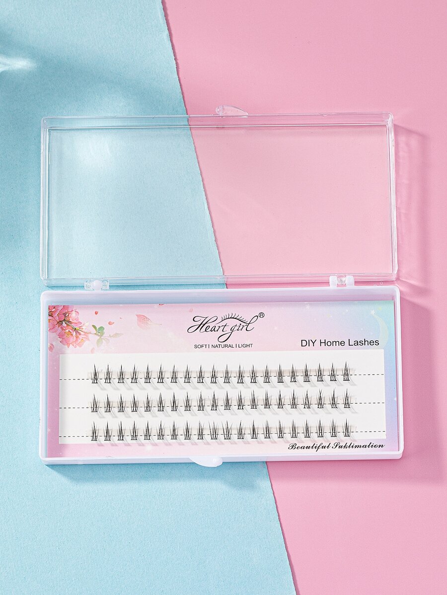 3-row Natural Crescent Moon Shaped Under Eyelash Extension Fish Tail ...