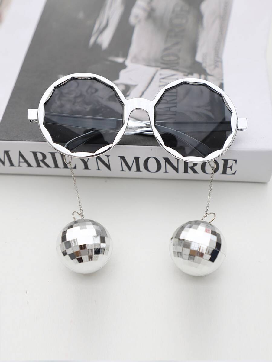 1pc Disco Theme Mirror Ball Sunglasses Pendant For Cowboy Disco Party ...