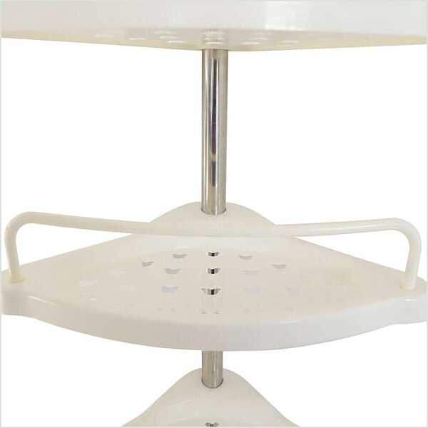 4 Tier Caddy Corner Shelf Bathroom Corner Storage Rack Holder Organizer ...