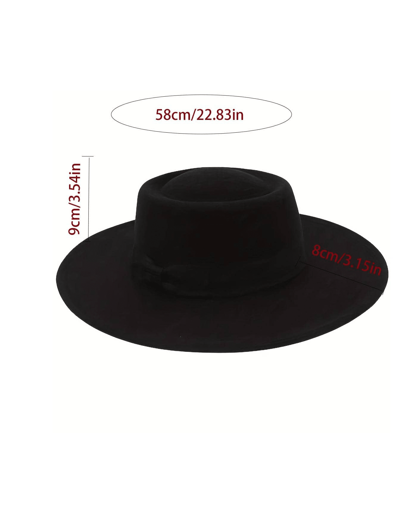 1pc Classic Wide Brim Wool Felt Hat For Women, Elegant Vintage Style ...