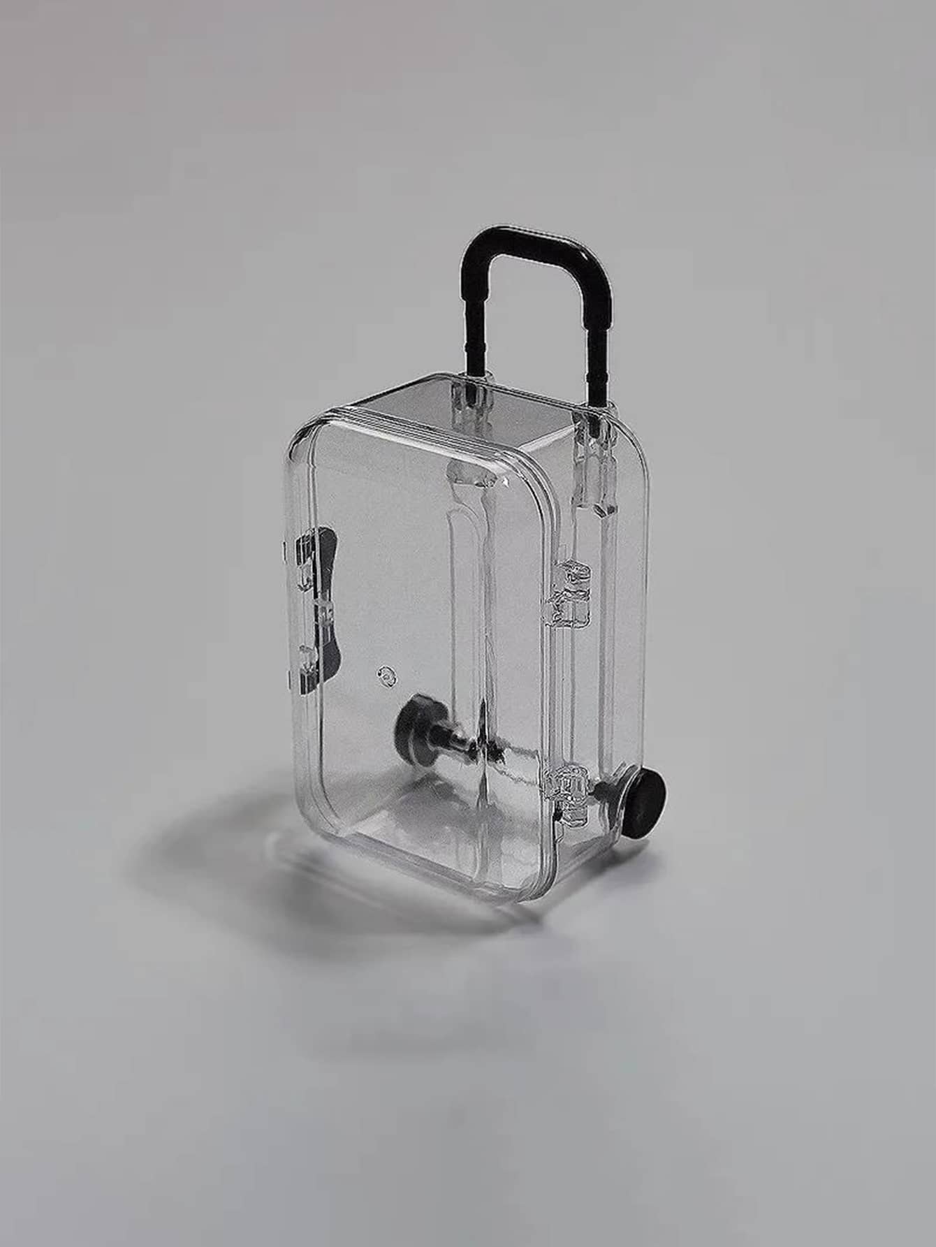 Tiny Little Suitcase! Retractable Wheels! Transparent Mini Jewelry Box ...