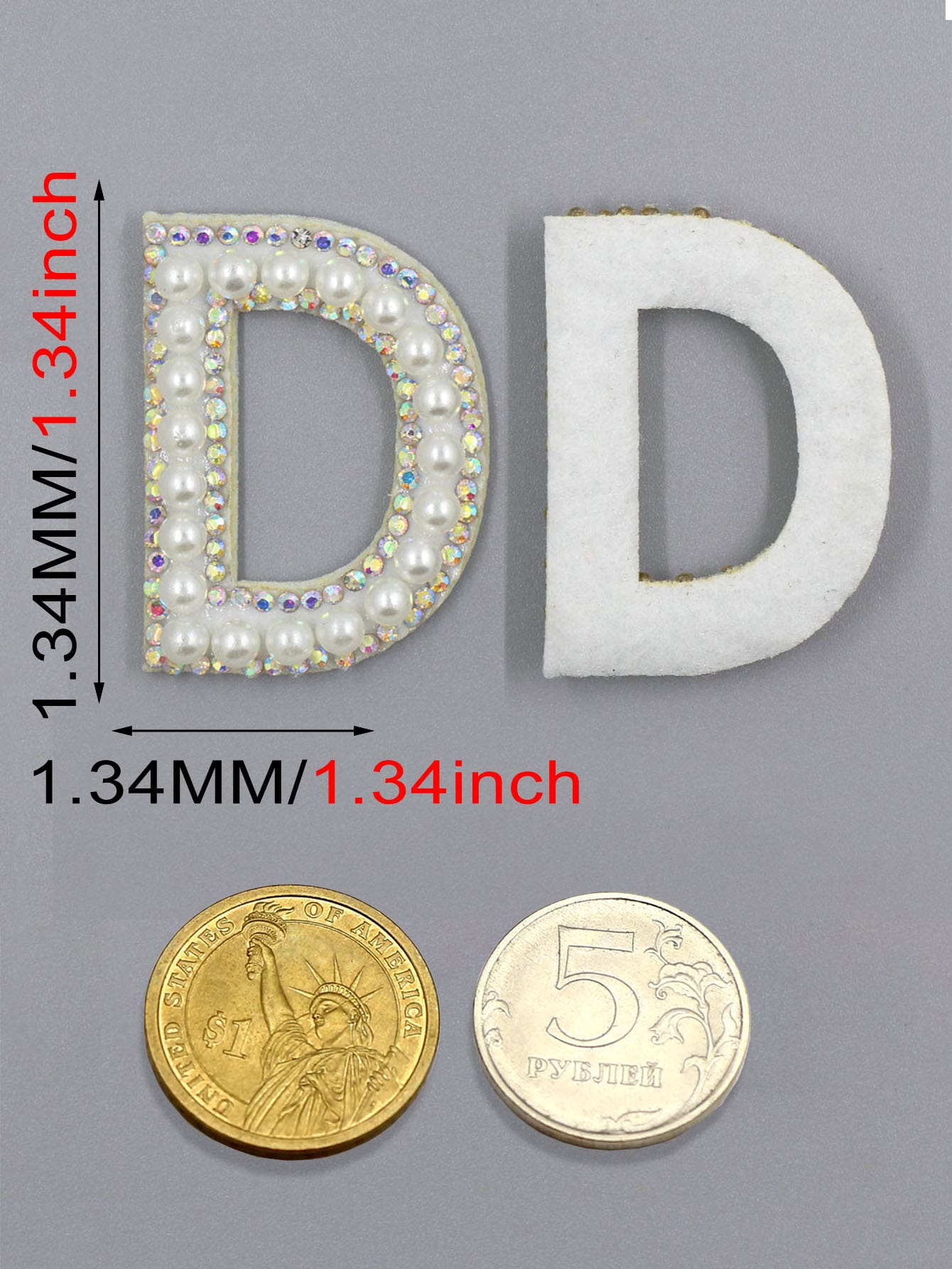 crystal AB 26 English Letters Pearl Rhinestone Patches For Clothes A-Z ...