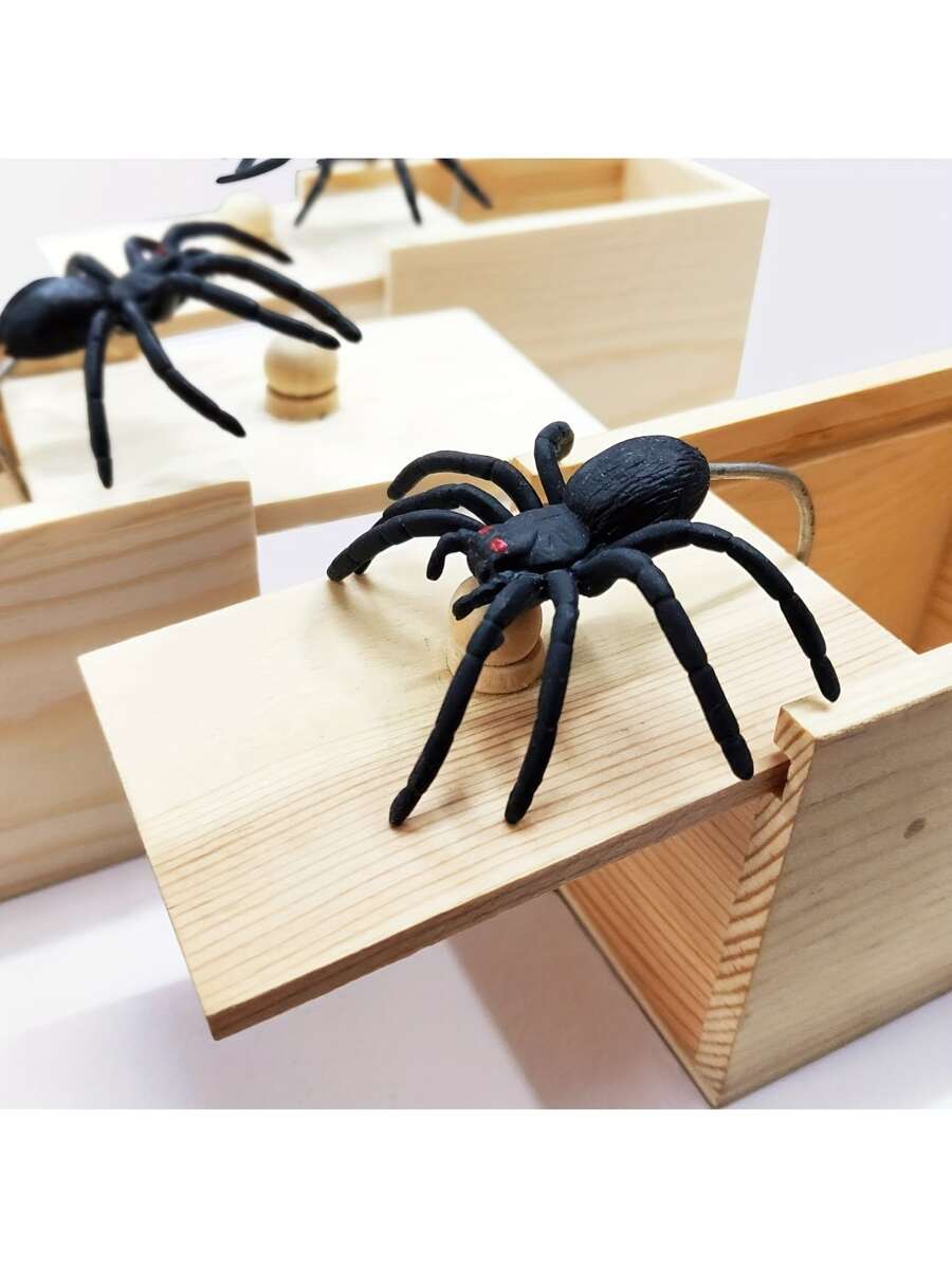 The Original Spider Prank Box, Funny Wooden Box Toy Prank, Hilarious ...