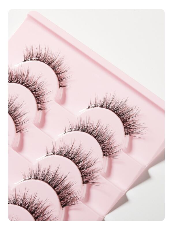 False Eyelashes,10 Pairs Manga Lashes Natural Manga Lashes Short Strip ...