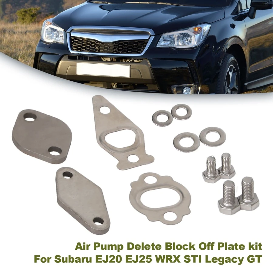 Air Pump Delete Block Off Plate Kit For Subaru EJ20 EJ25 WRX STI Legacy ...