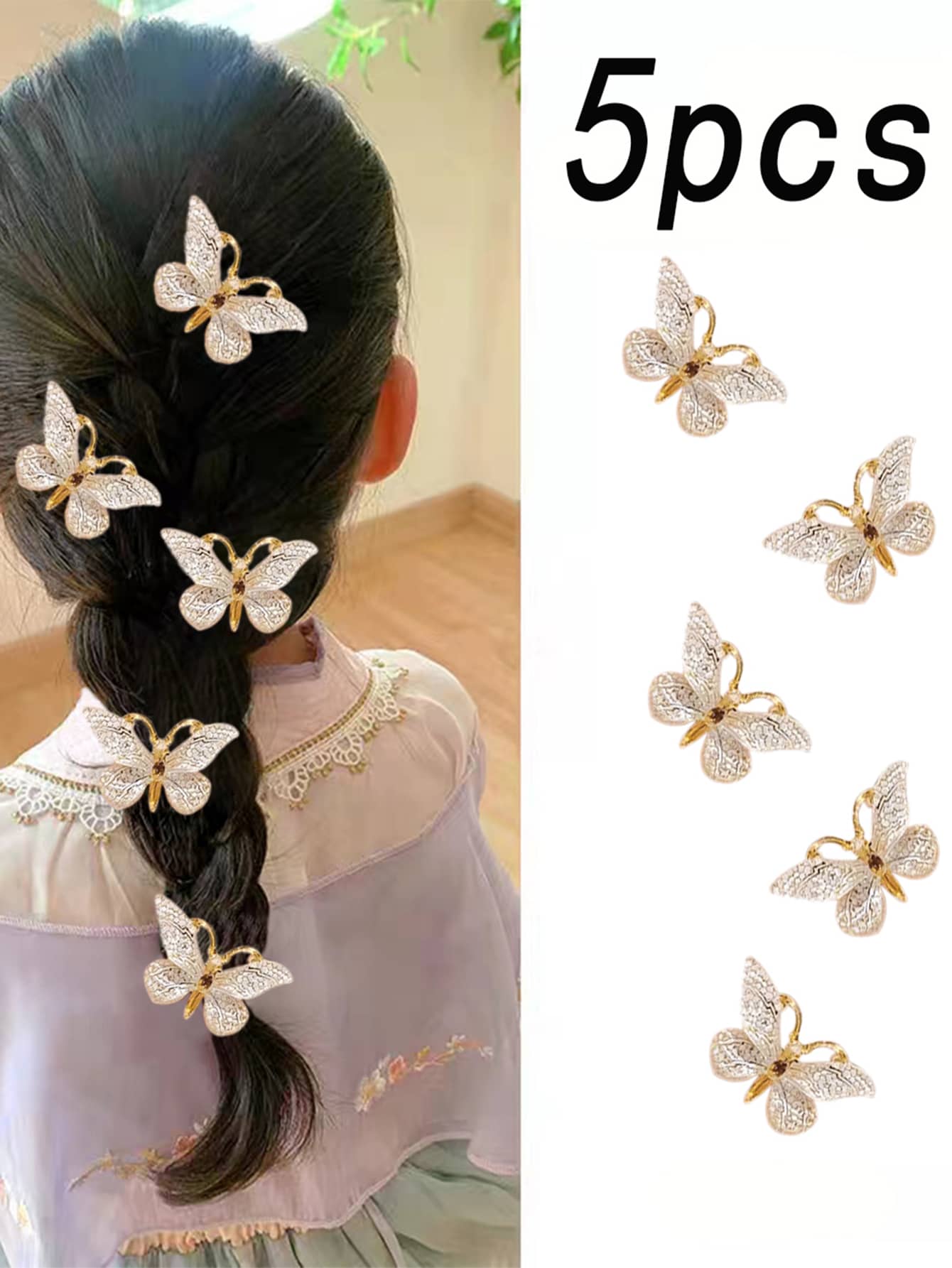 5pcs Children's Butterfly Hair Clips | SHEIN USA