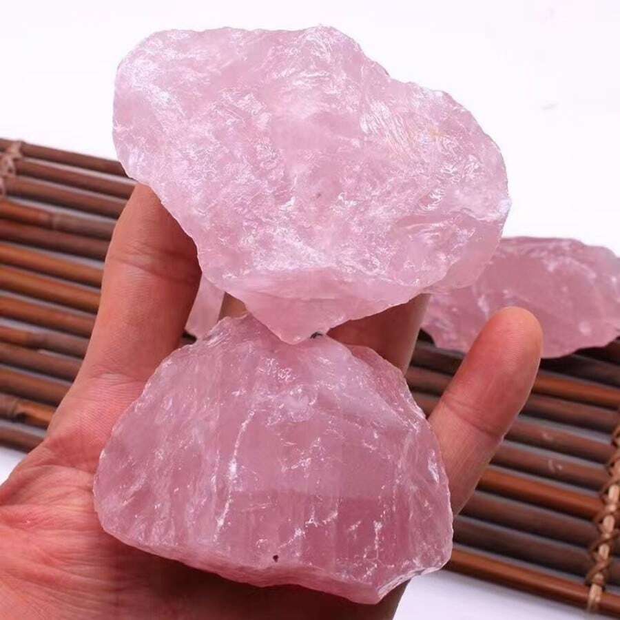 200g Natural Pink Crystal Raw Stone | SHEIN UK