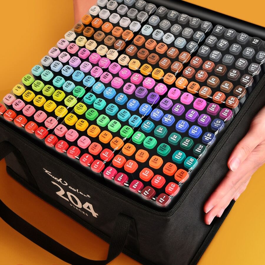 Alcohol Brush Markers, 24/30/36/48/60/80/120/168 Colors Art Markers ...