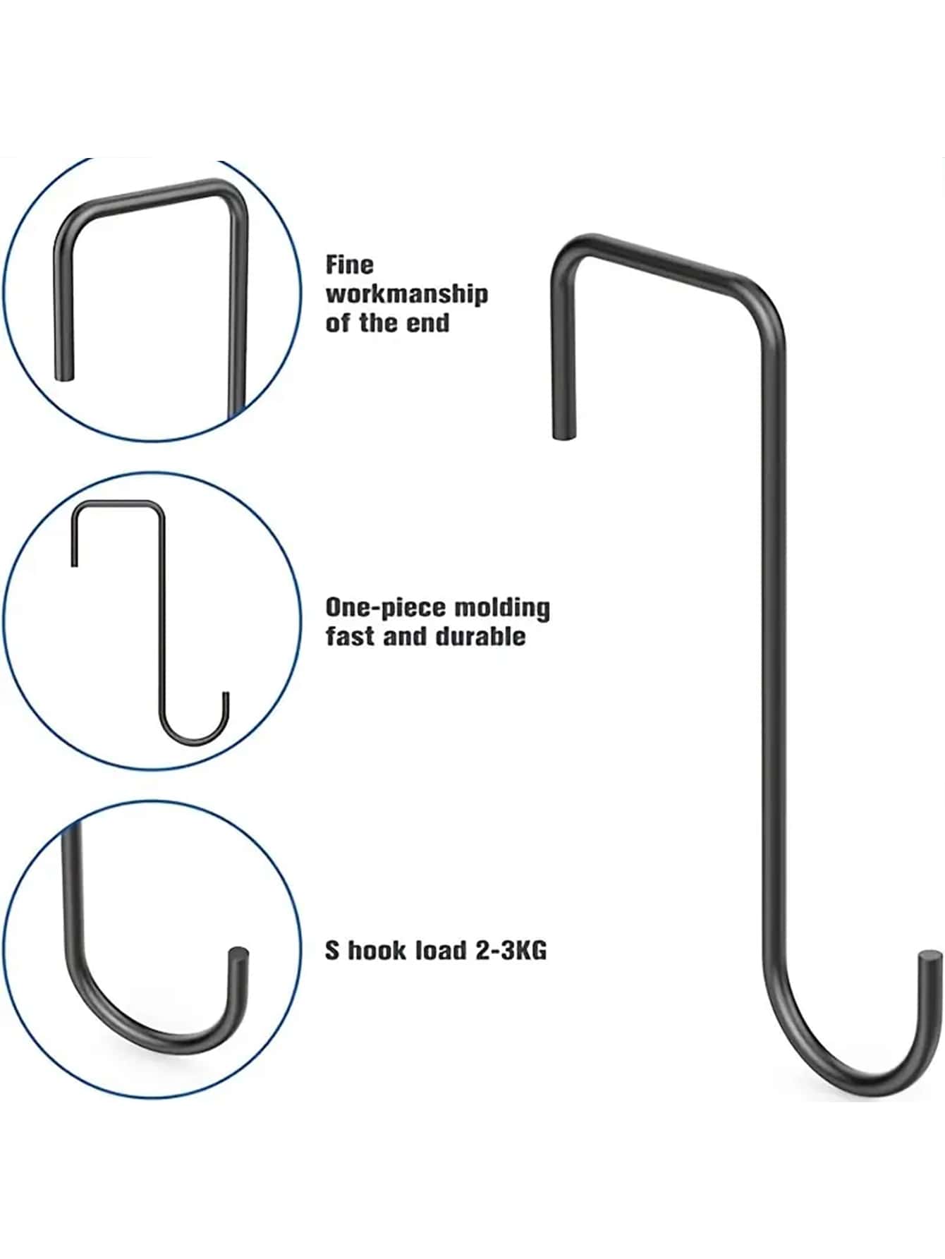 2pcs Stainless Steel Fence Hooks Door Hanging Hook For Flower Pot Outdoor Garden Bracket