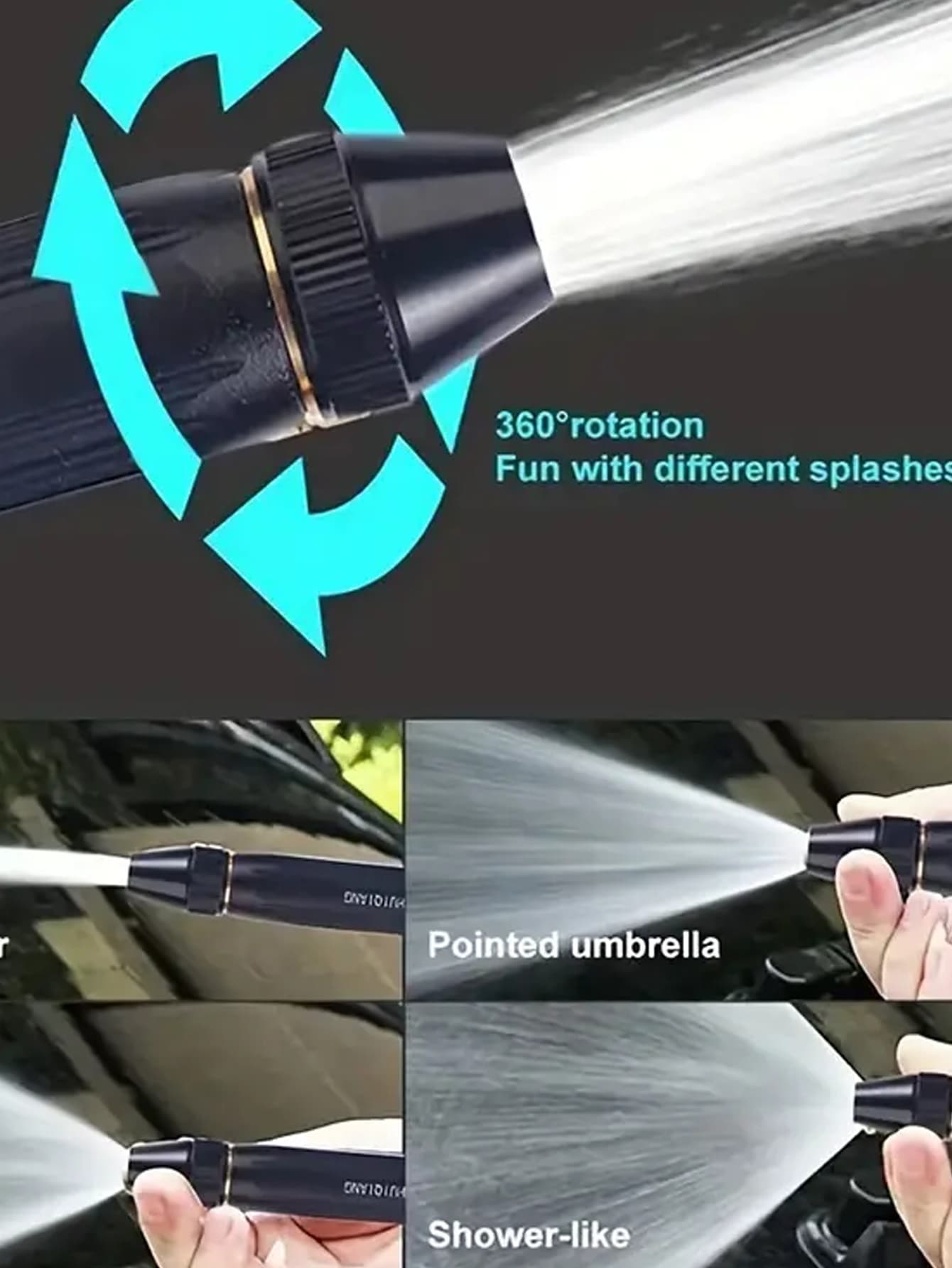 Black King Kong Car Wash Water Gun Home Washing High Pressure Powerful Artifact Nozzle Tap Water