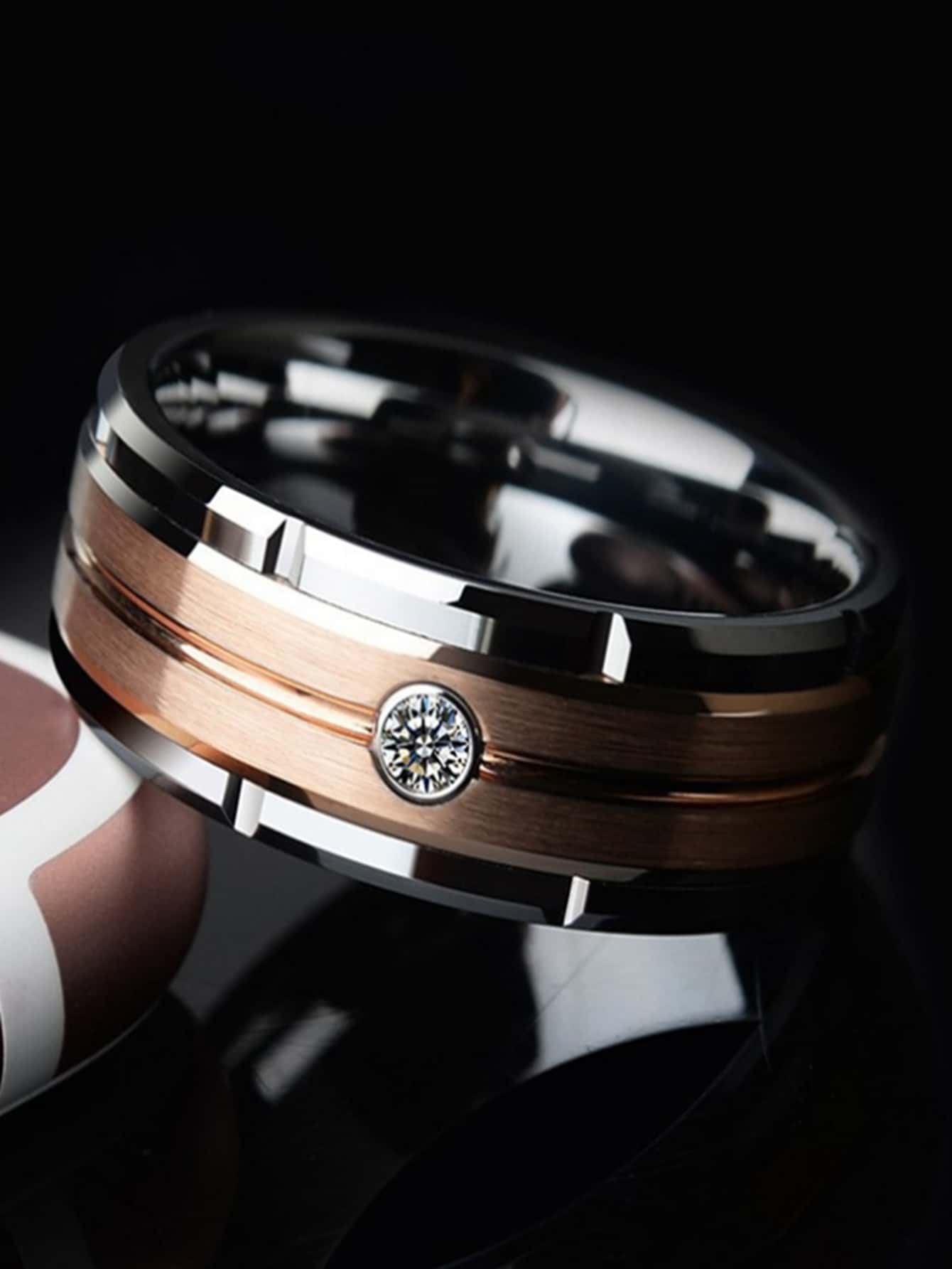 1pc Fashionable Men's Ring With Diamond, Creative Accessory, Versatile ...