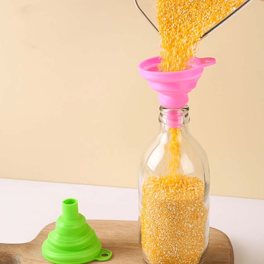 1pc Random Color Collapsible Funnel, Food Funnel, Flexible Silicone ...