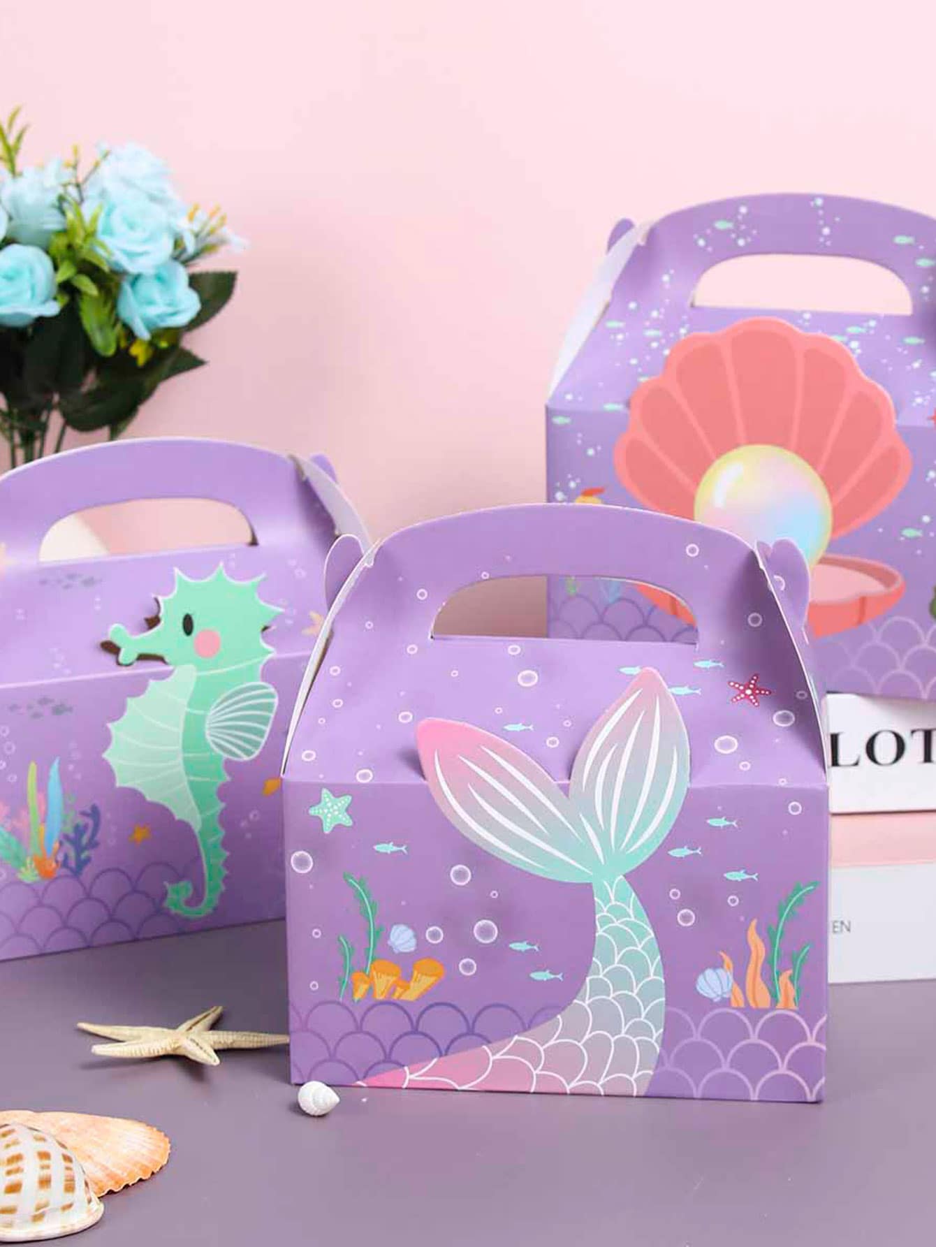 3pcs Underwater World Mermaid Candy Carrying Box Gift Biscuit Box ...