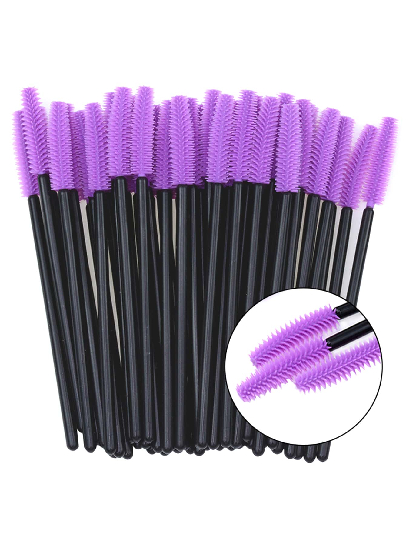 50Pcs Silicone Mini Eyelash Brushes Lash Mascara Wands Applicators ...