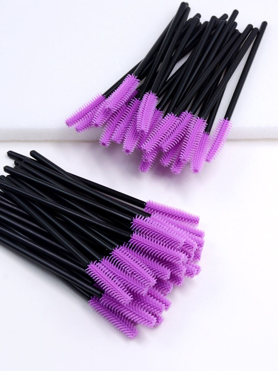 50Pcs Silicone Mini Eyelash Brushes Lash Mascara Wands Applicators ...