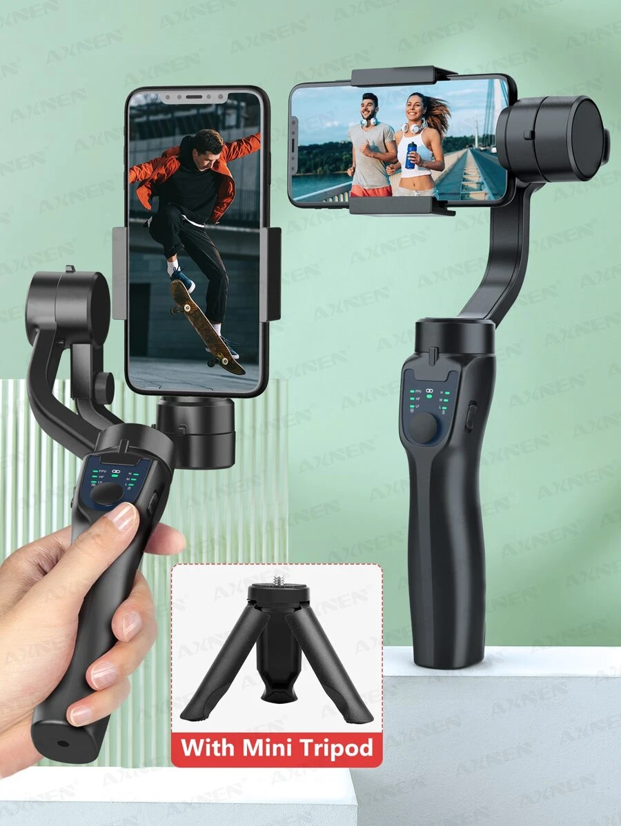 3-Axis Handheld Gimbal With Tripod, Phone Holder Anti Shake Video ...