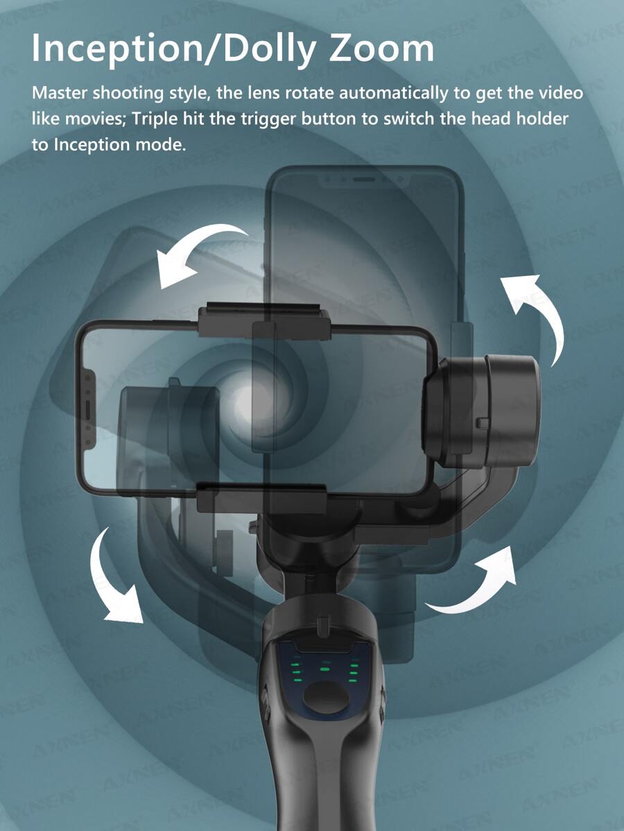 3-Axis Handheld Gimbal With Tripod, Phone Holder Anti Shake Video ...