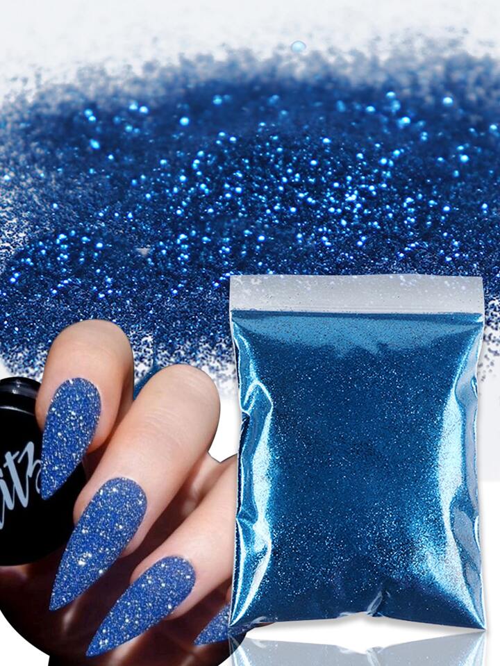 Blue Glitter Nail Designs