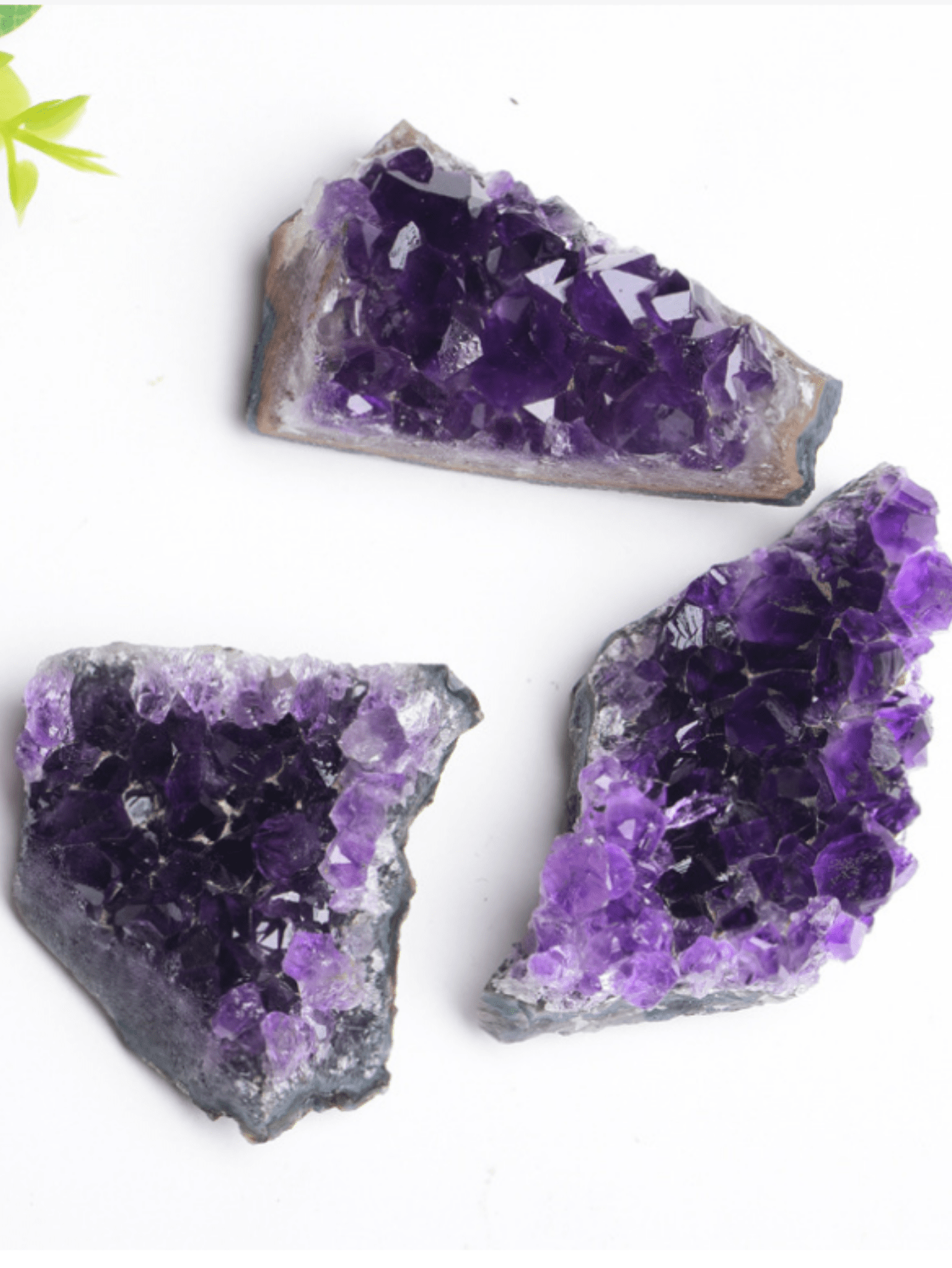 1pc Natural Purple Crystal Quartz Column Geode Cluster Vintage Home ...