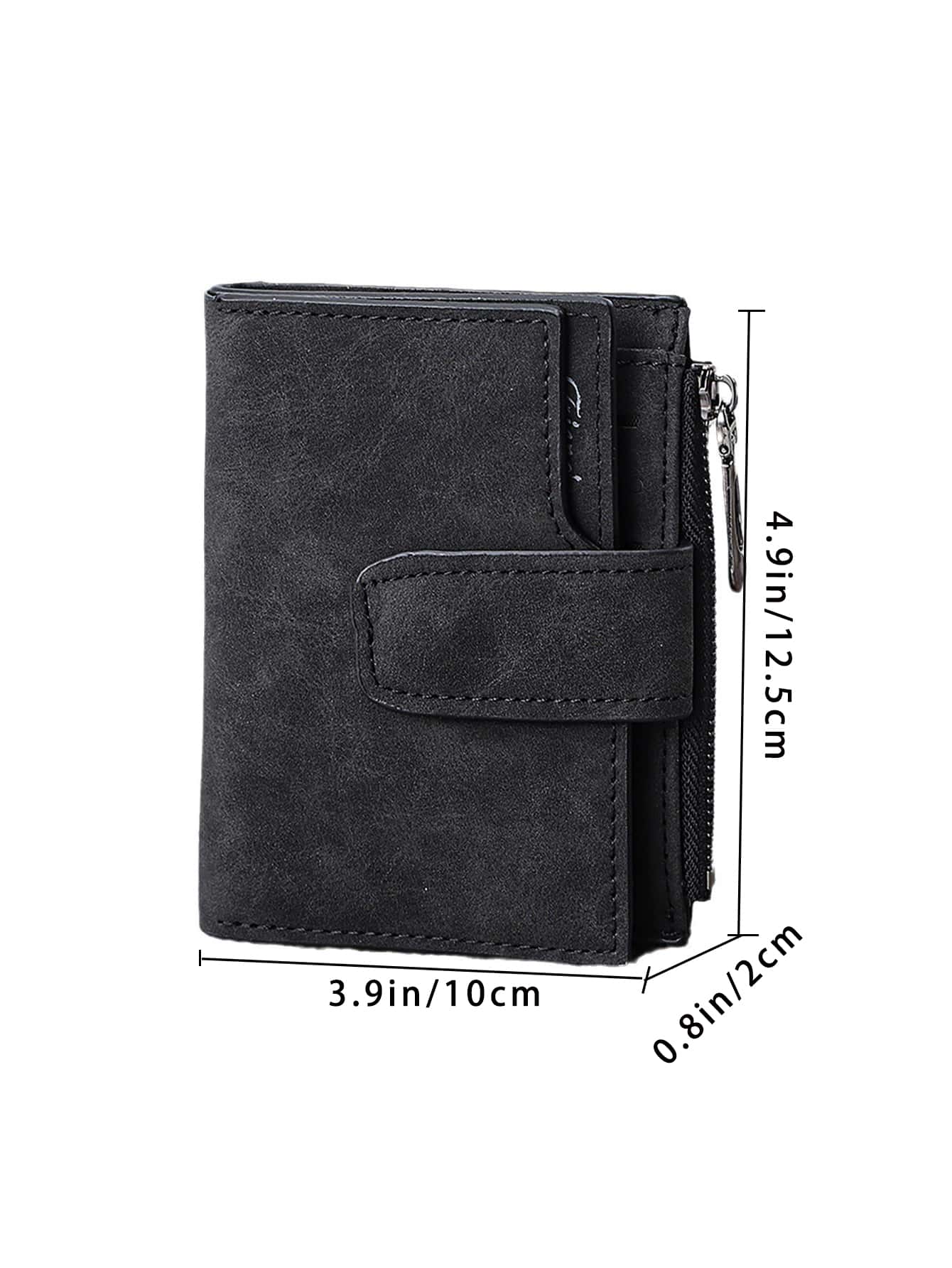 Vintage Matte Clasp Closure Black Wallet Card Holder Business Casual ...